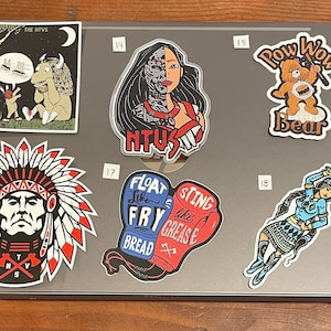 Authentic Native Made Stickers, Indigenous Pop Art Stickers; Laptop ...