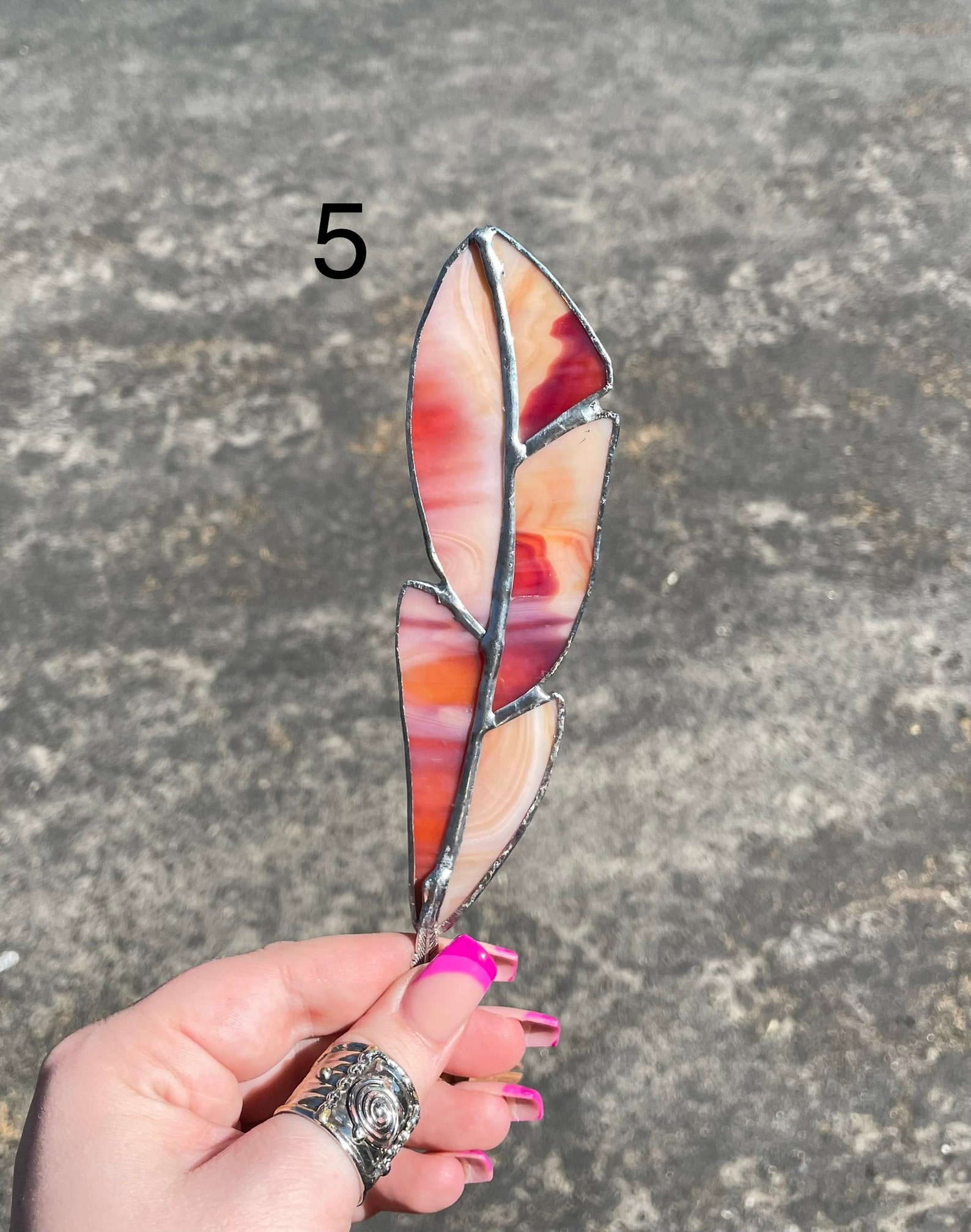 Suncatcher Feathers Stainglass Made by Apache Descendant - Etsy