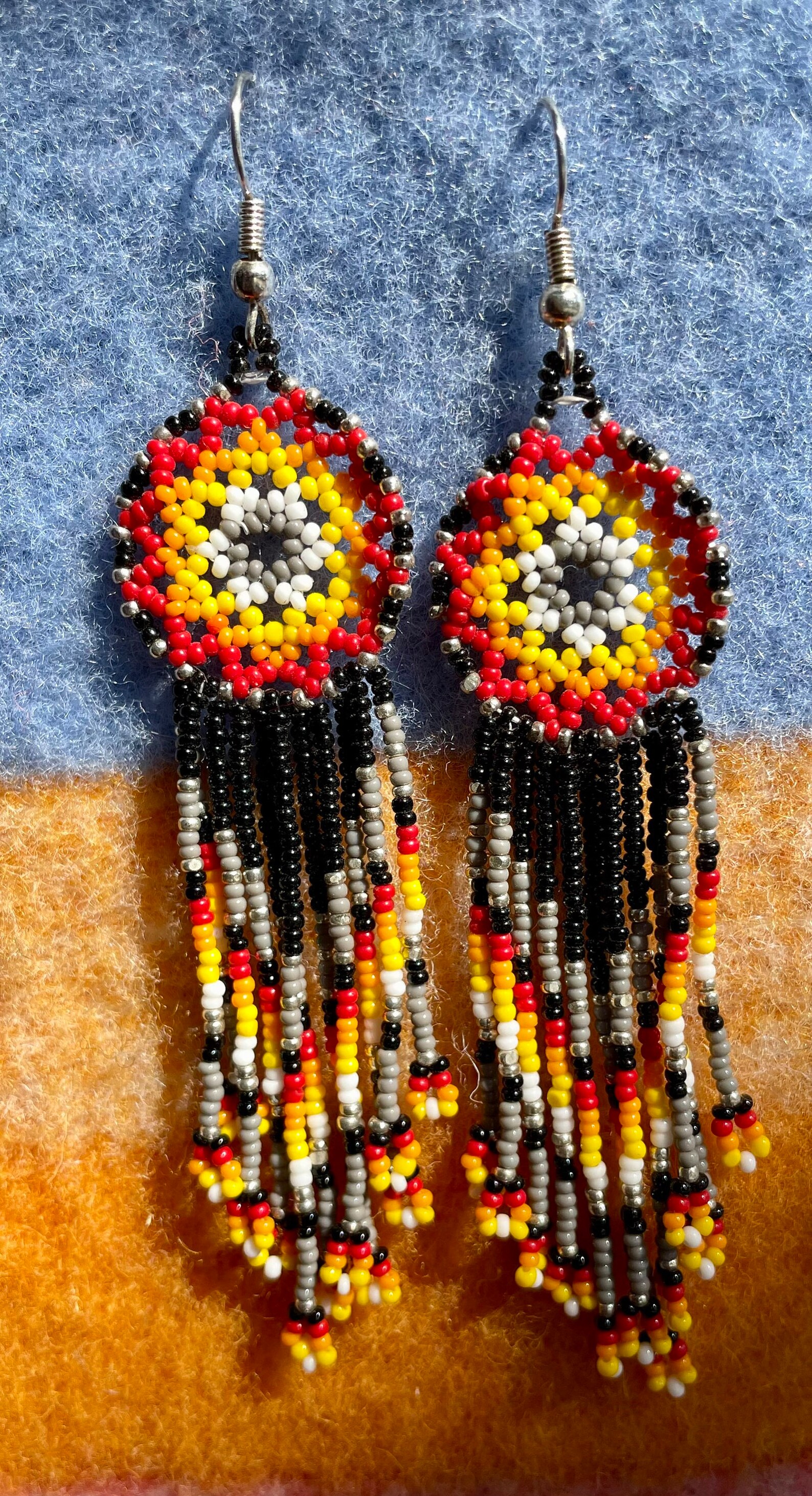 Native Made Beaded Earrings Made by Cree Descendant - Etsy