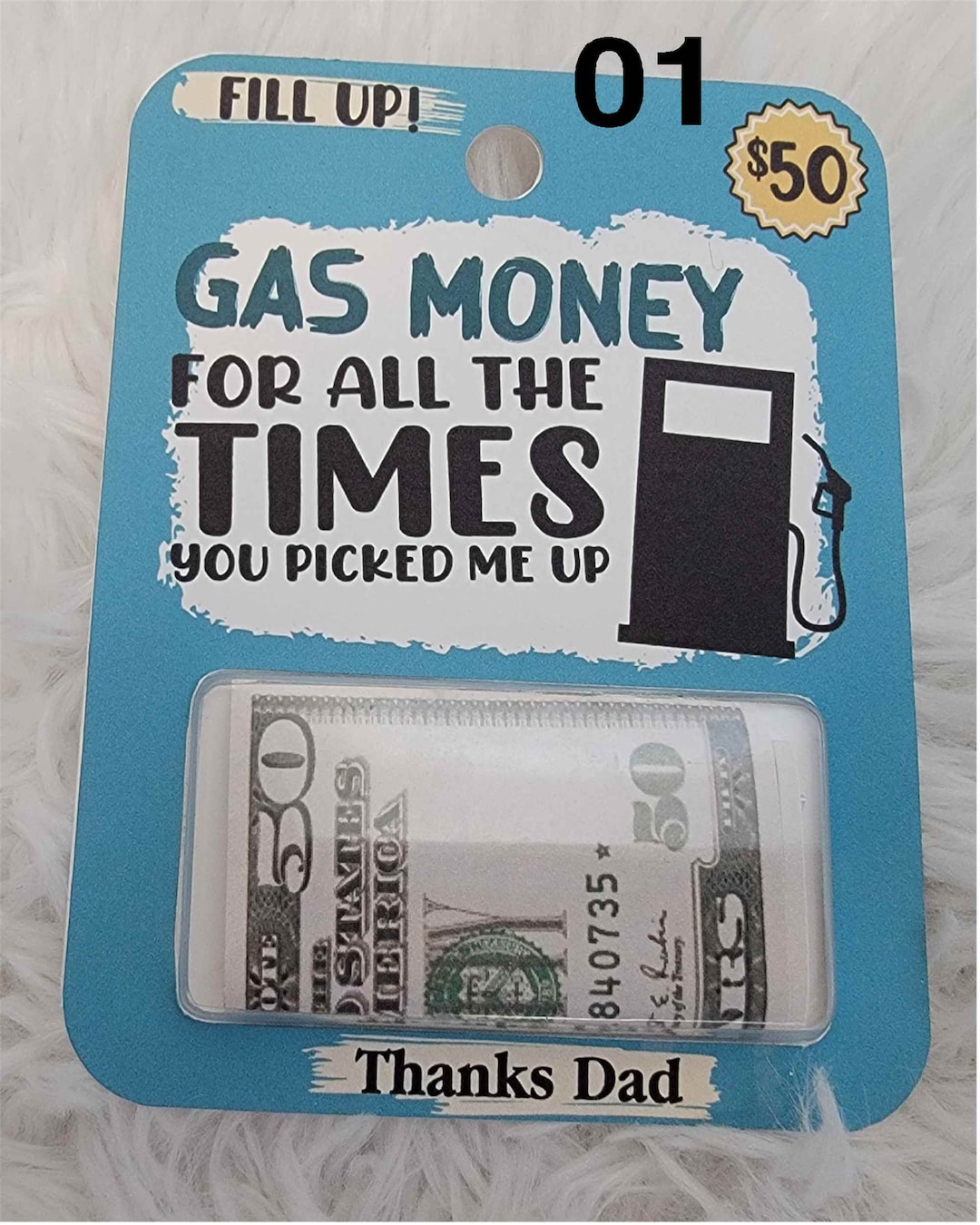 Printed Gas Money Card Holder, Money Card, Gas Gift, Money Card - Etsy