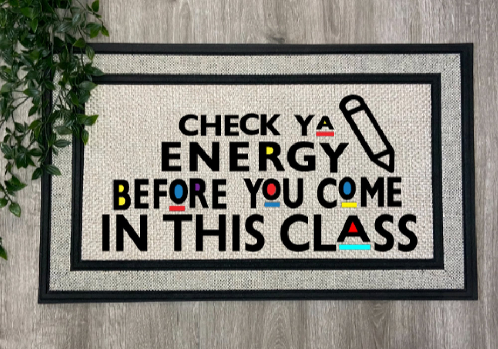 Custom Doormat, Classroom Check Ya Energy Doormat - Etsy