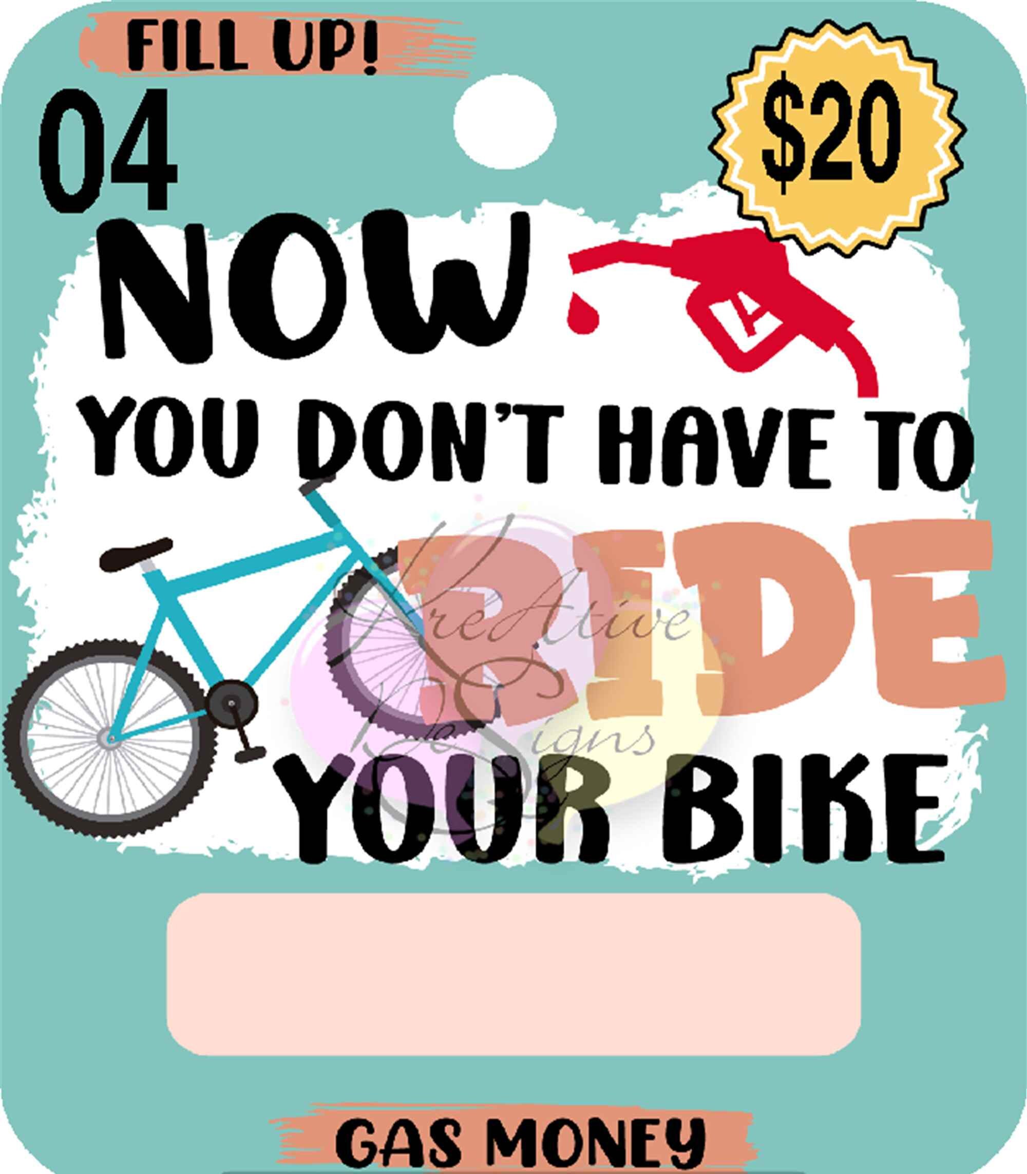 Printed Gas Money Card Holder, Money Card, Gas Gift, Money Card - Etsy