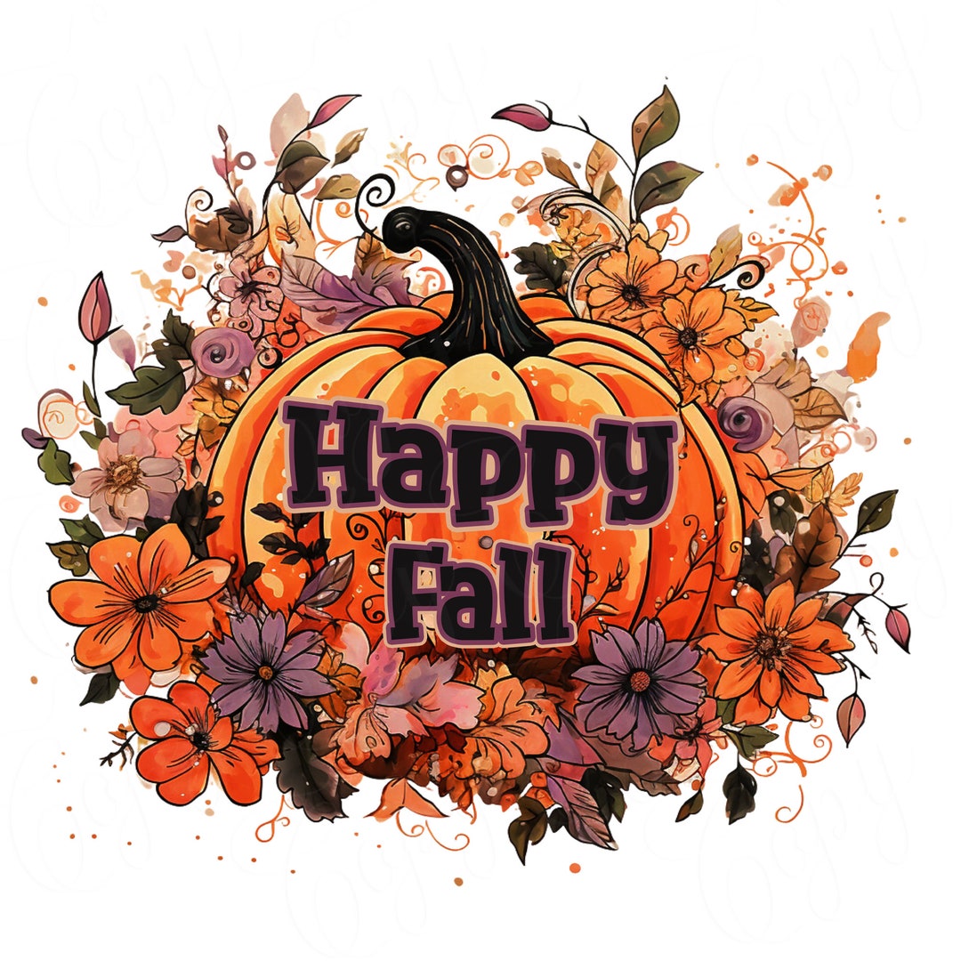 Ready to Press Happy Fall Pumpkins Holiday Season Sublimation - Etsy