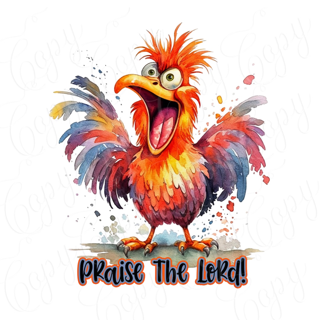 Digital Download Praise the Lord Chicken Christian Funny Farm Chickens ...