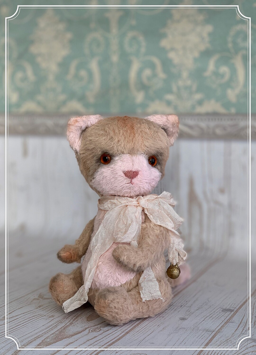 Teddy Bear Pretty Little Pussy Cat Artist Stuffed Etsy