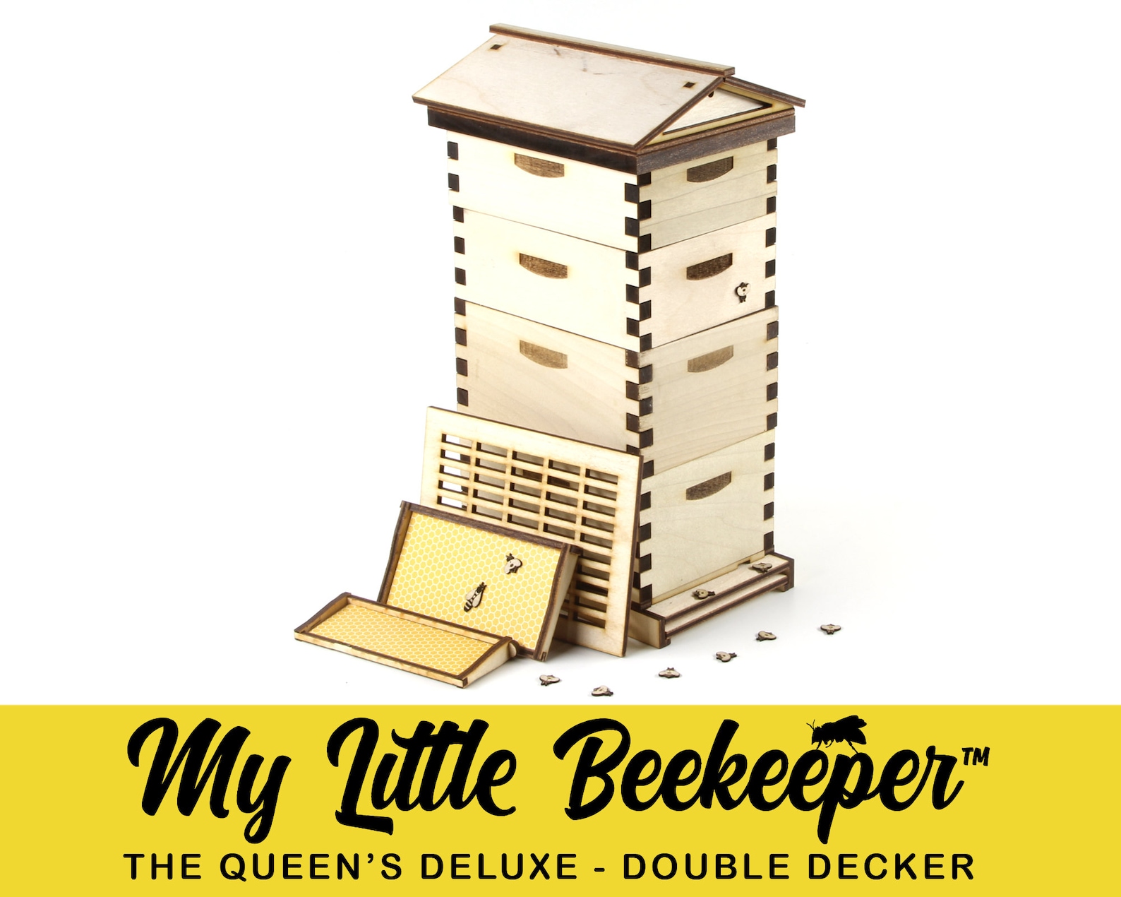 My Little Beekeeper Super Hive Model Kit, Wooden Beehive Model Building ...