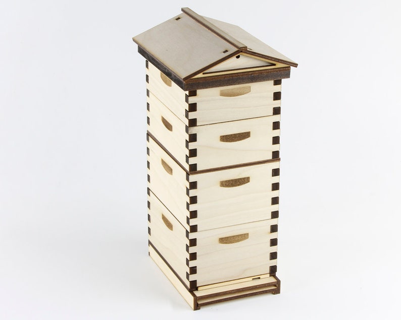 My Little Beekeeper Super Hive Model Kit, Wooden Beehive Model Building ...