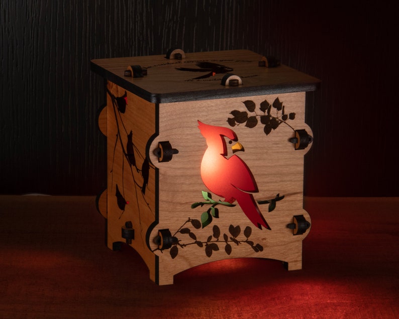 Cardinal Wooden Lantern Cozy Nightlight Lantern Made With - Etsy