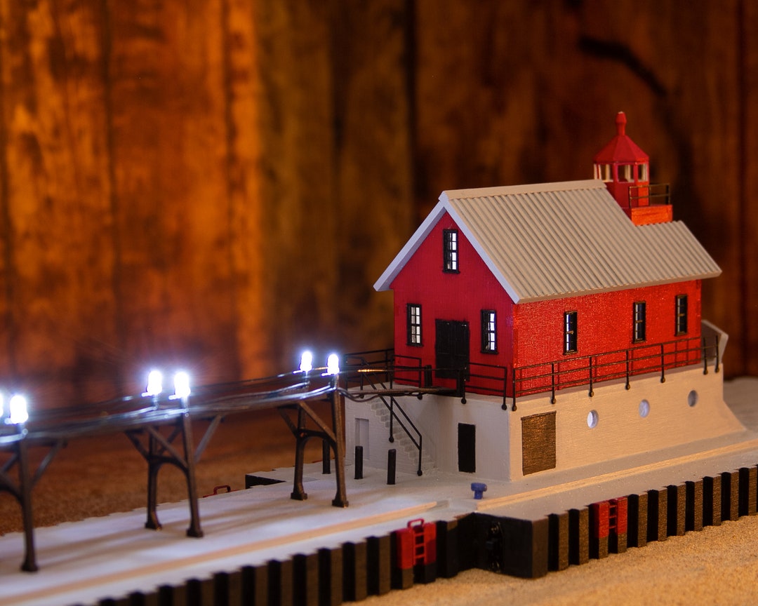 Scale Model Kit of the Grand Haven Michigan Foghouse and Pier With ...