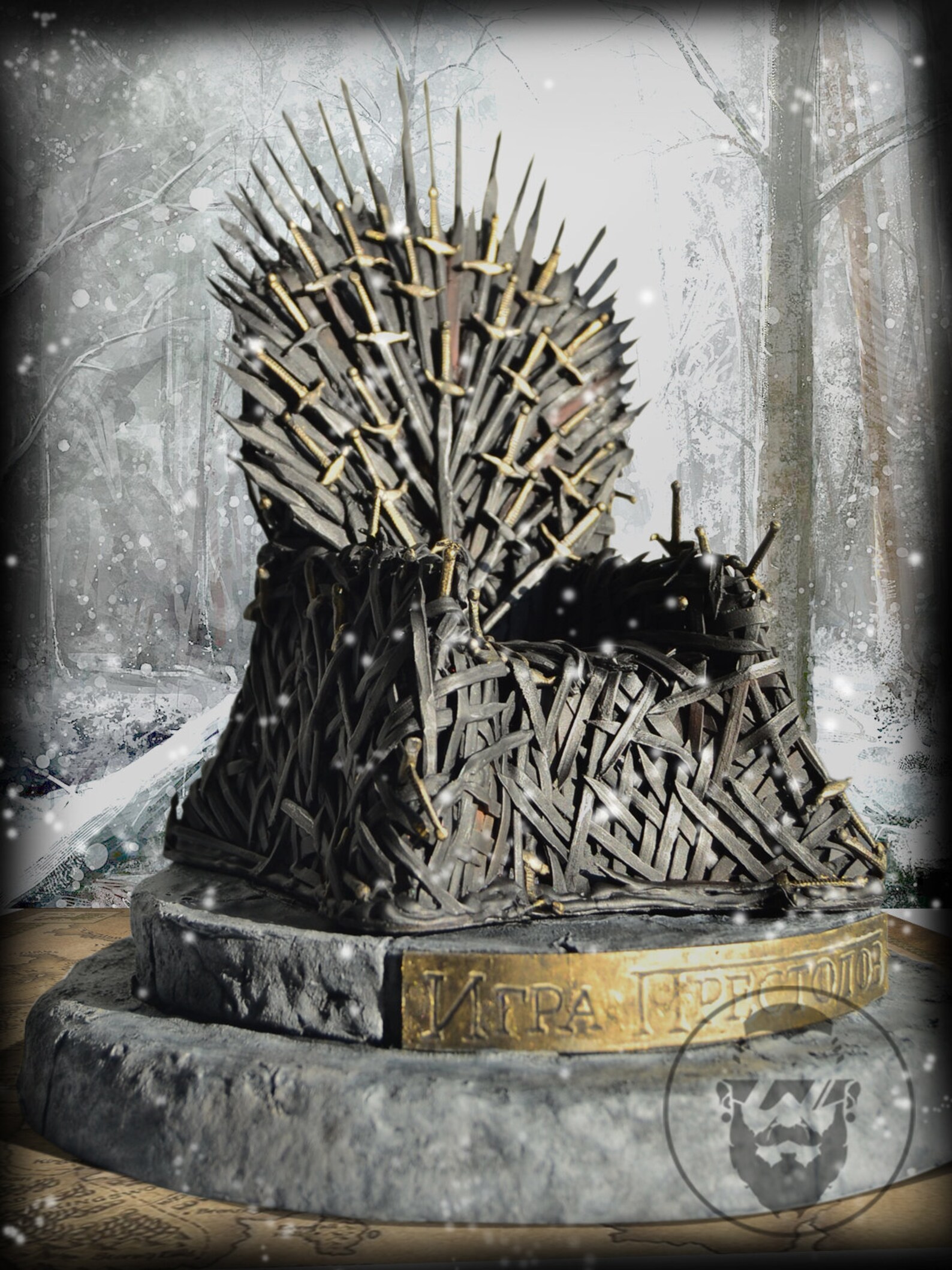 Game of Thrones Iron throne. Throne of Swords 8 inches figure | Etsy