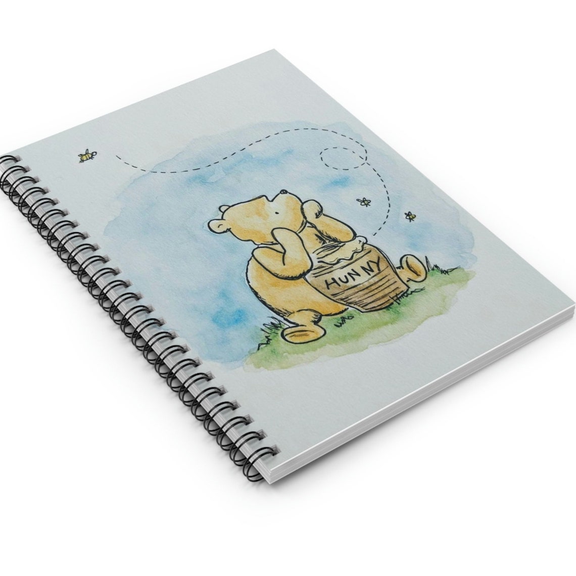 Winnie the Pooh and Piglet Bee Spiral Notebook Ruled Line - Etsy