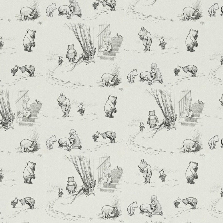 Classic Winnie the Pooh Wrapping Paper Pooh Bear and Piglet - Etsy