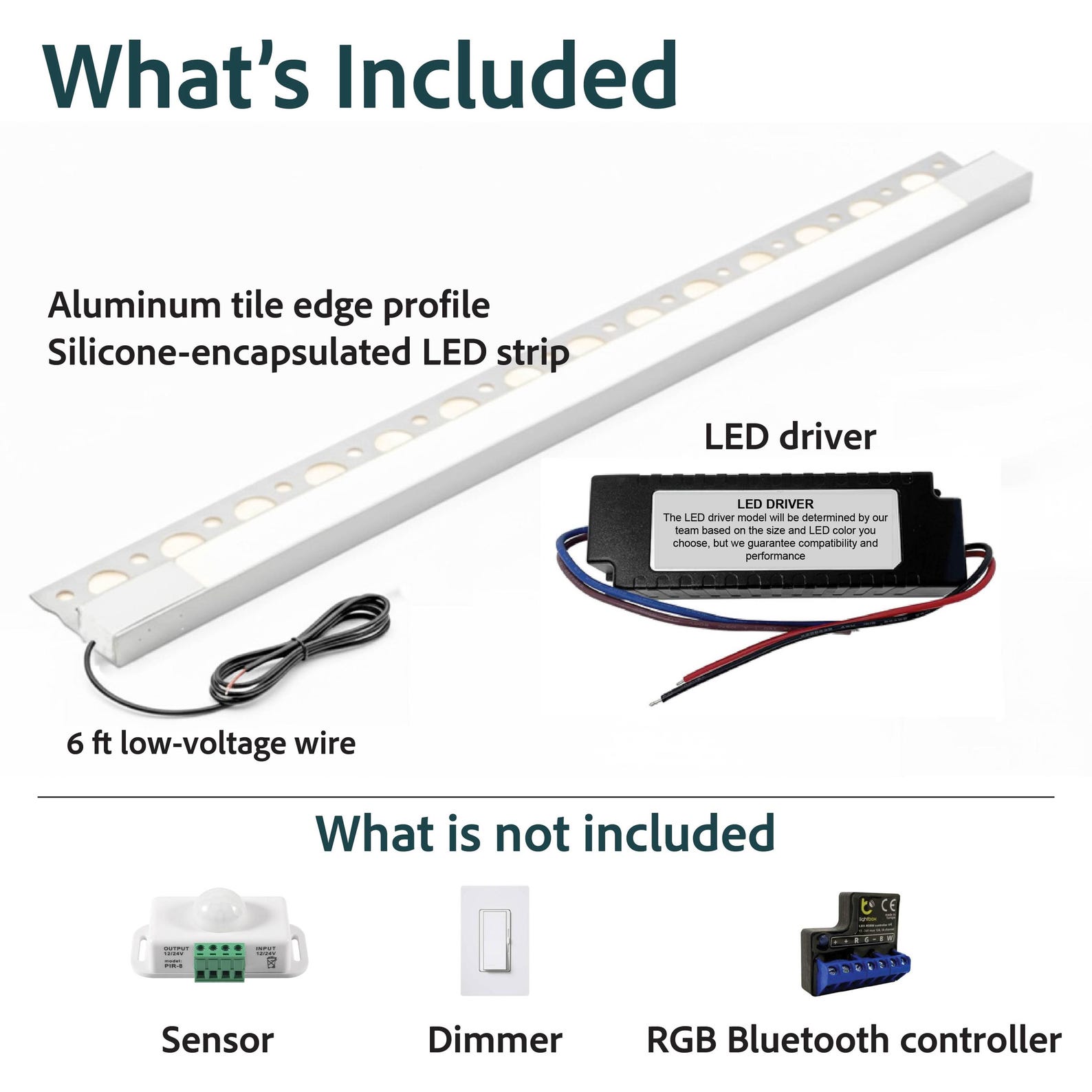 Waterproof LED Shower Niche Lighting Kit (3000K Warm White) – Easy ...