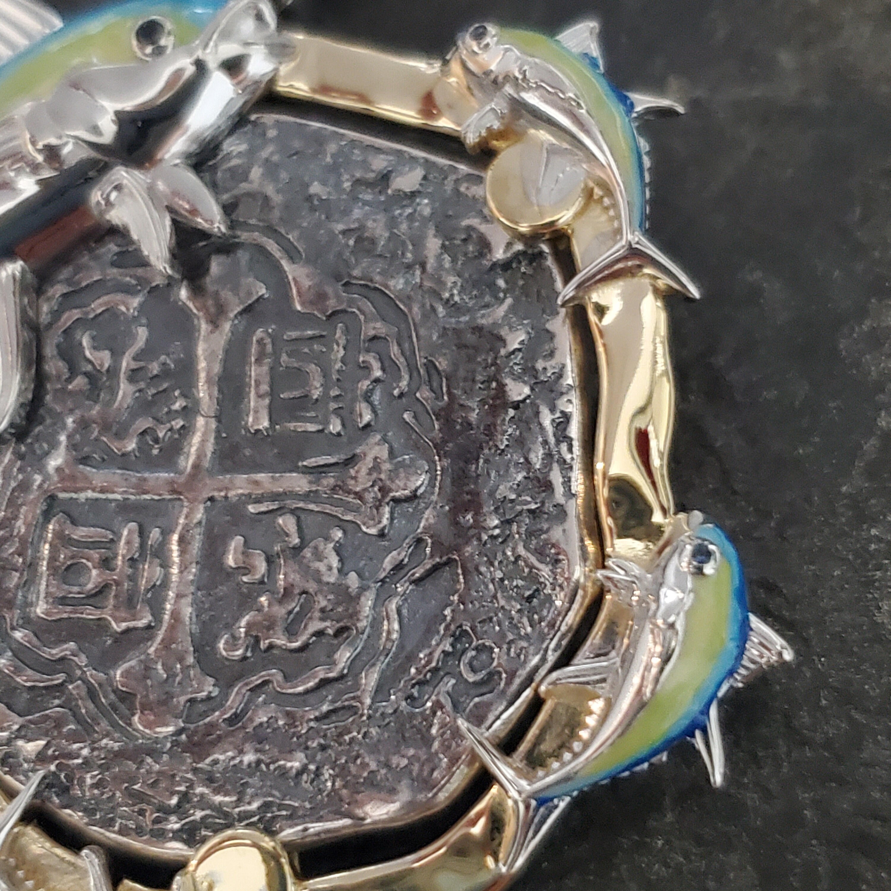 BIG Atocha Coin With Tuna Pendant - Etsy