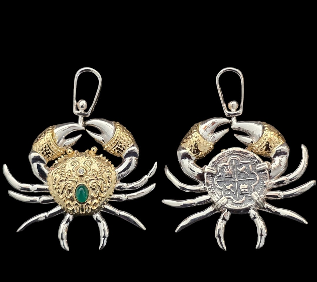 Atocha Crab Coin Reversible Pendant Shipwreck Treasure Coin - Etsy