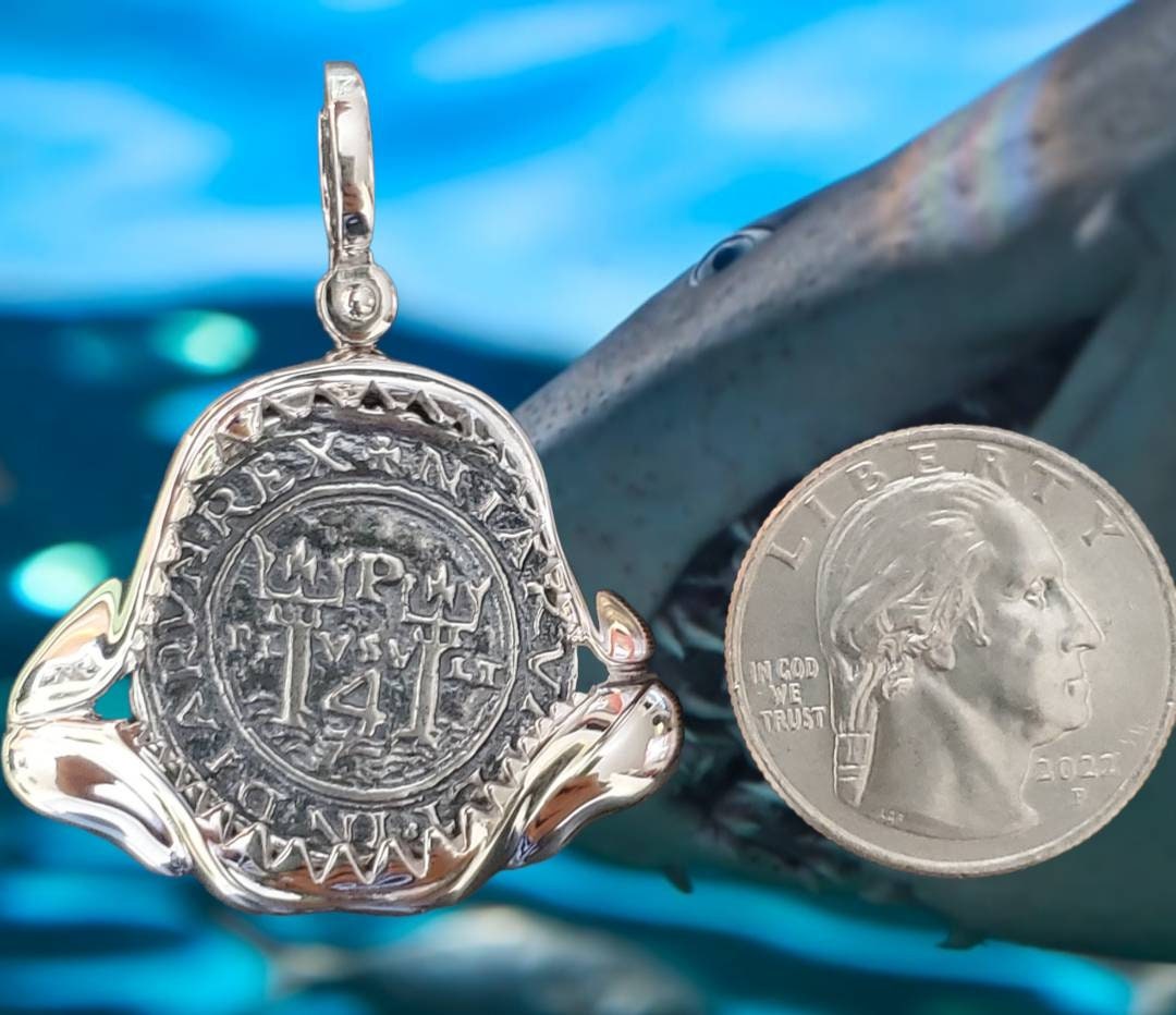Shark Jaw ATOCHA Silver Coin Pendant - Etsy