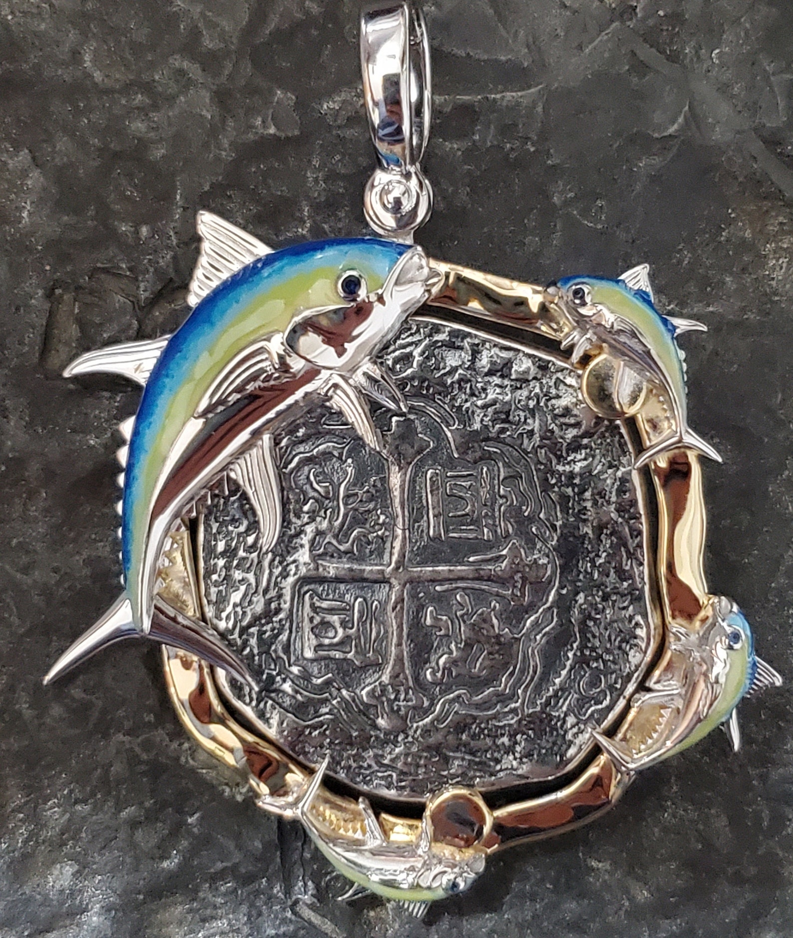 BIG Atocha Coin With Tuna Pendant - Etsy
