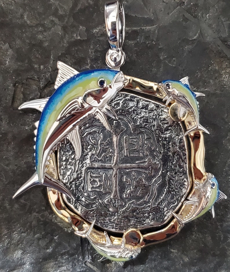 BIG Atocha Coin With Tuna Pendant - Etsy