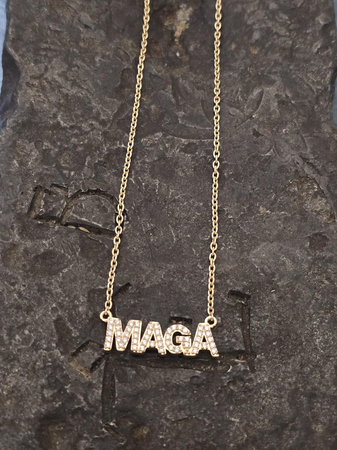 Maga Make America Great Again Necklace Sterling Silver 14k Vermeil - Etsy