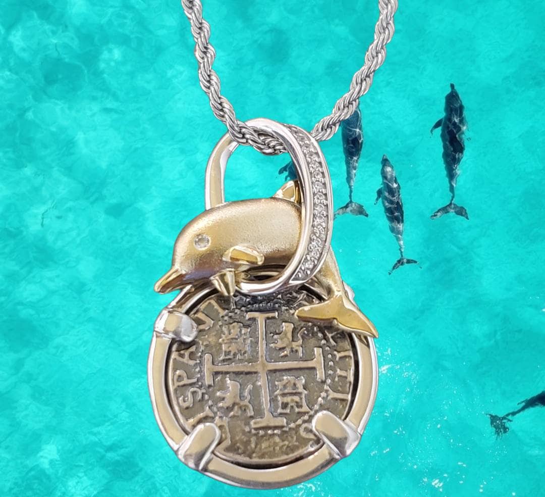 Atocha Dolphin Coin With Chain Sunken Treasure - Etsy