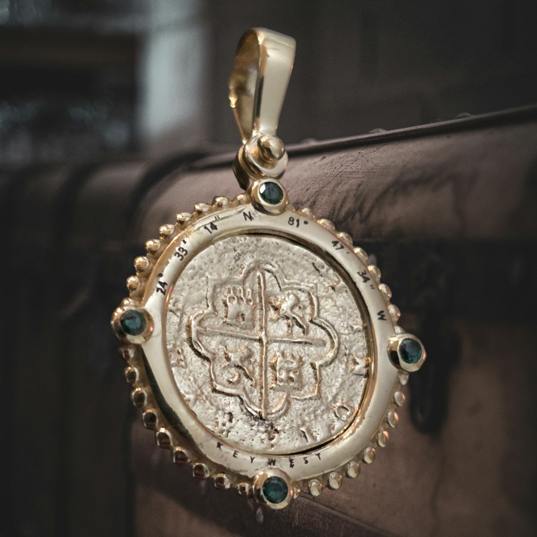 Key West Atocha Silver Coin With 14kt Gold Vermeil Sunken Shipwreck ...