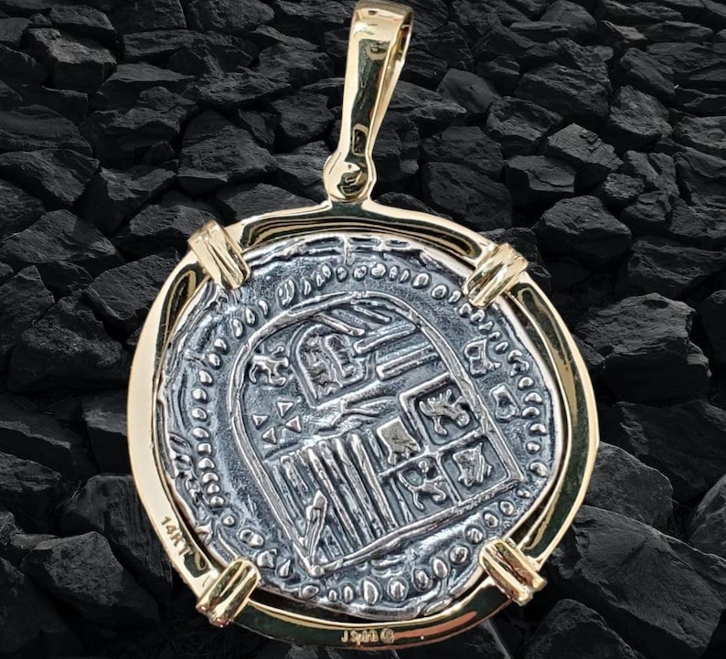 Atocha Silver Coin With 14kt Gold Bezel Shipwreck Sunken Treasure - Etsy