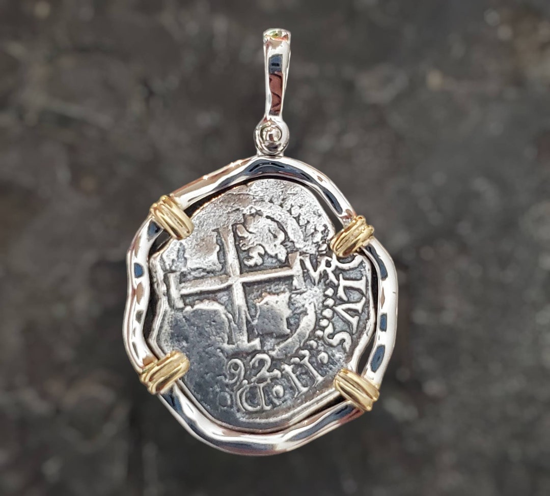 Atocha Silver and 14kt Gold Overlay Coin - Etsy