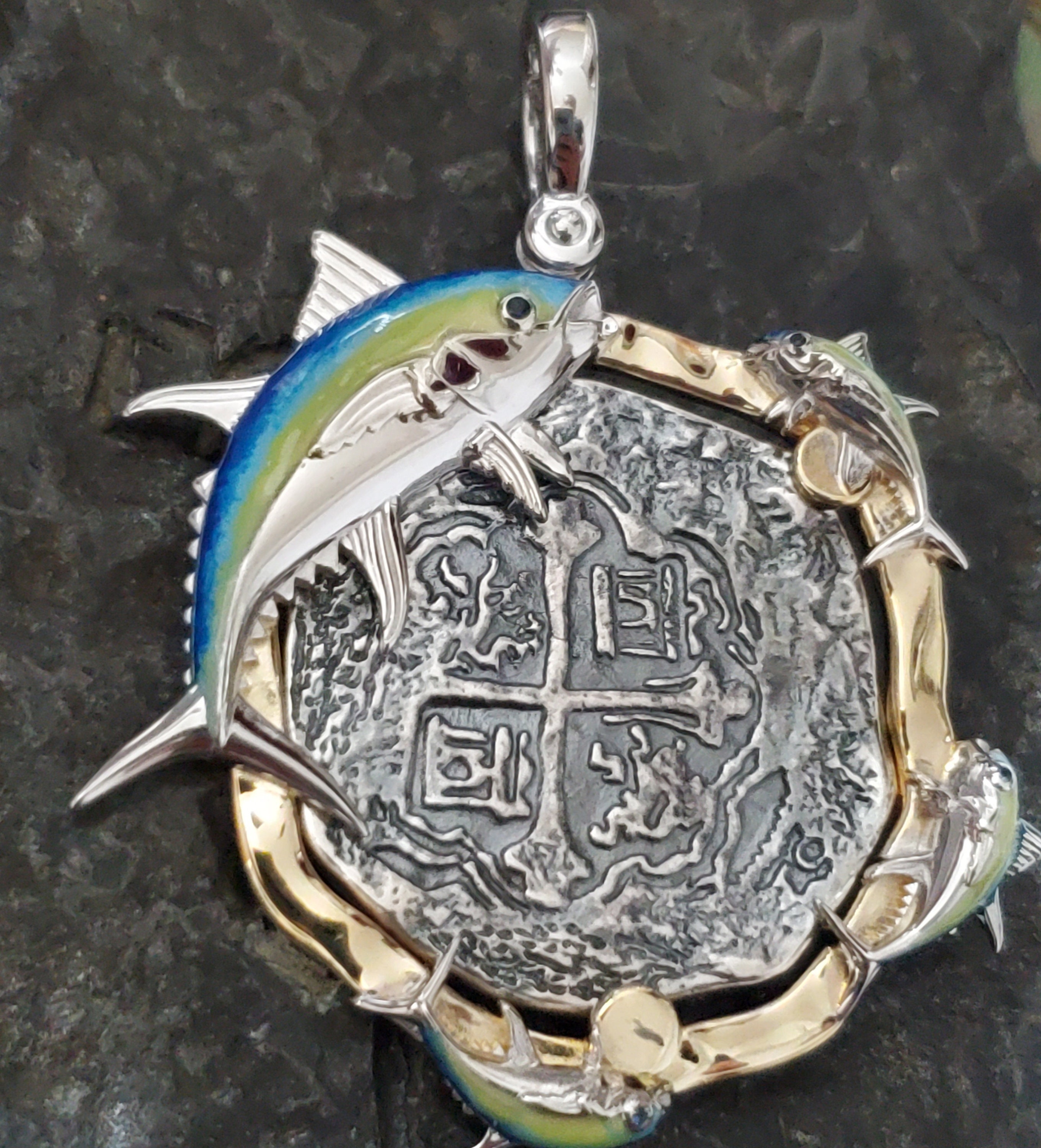 BIG Atocha Coin With Tuna Pendant - Etsy