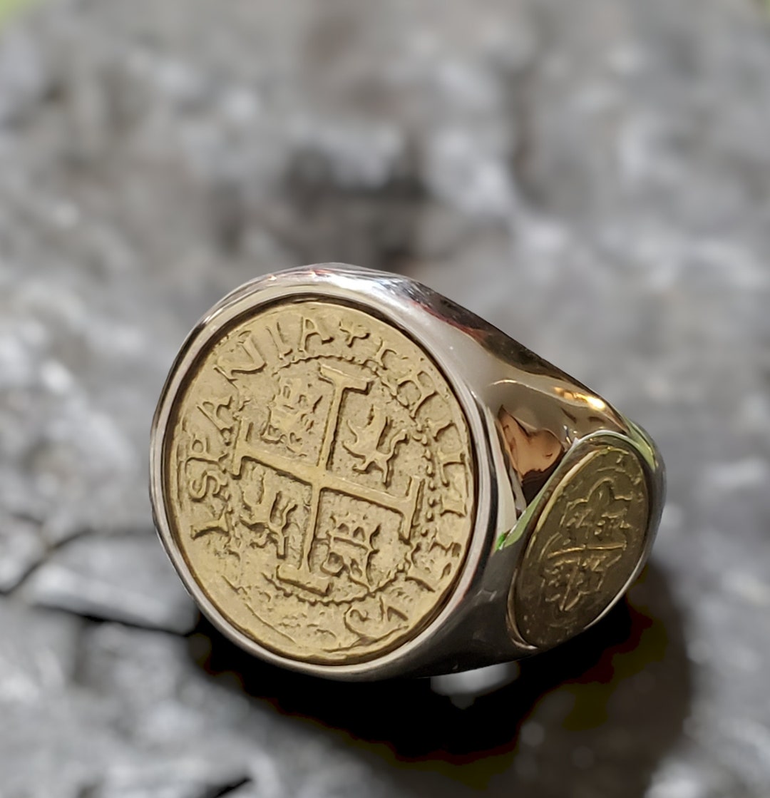 Atocha Men's Ring 14kt Gold Plated Shipwreck Sunken Treasure Coin - Etsy