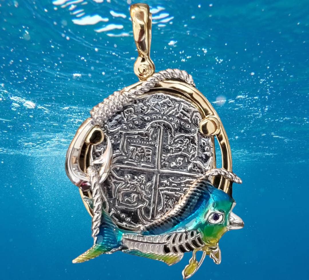 Atocha Mahi Mahi Skeleton Coin Pendant Shipwreck Sunken Treasure - Etsy