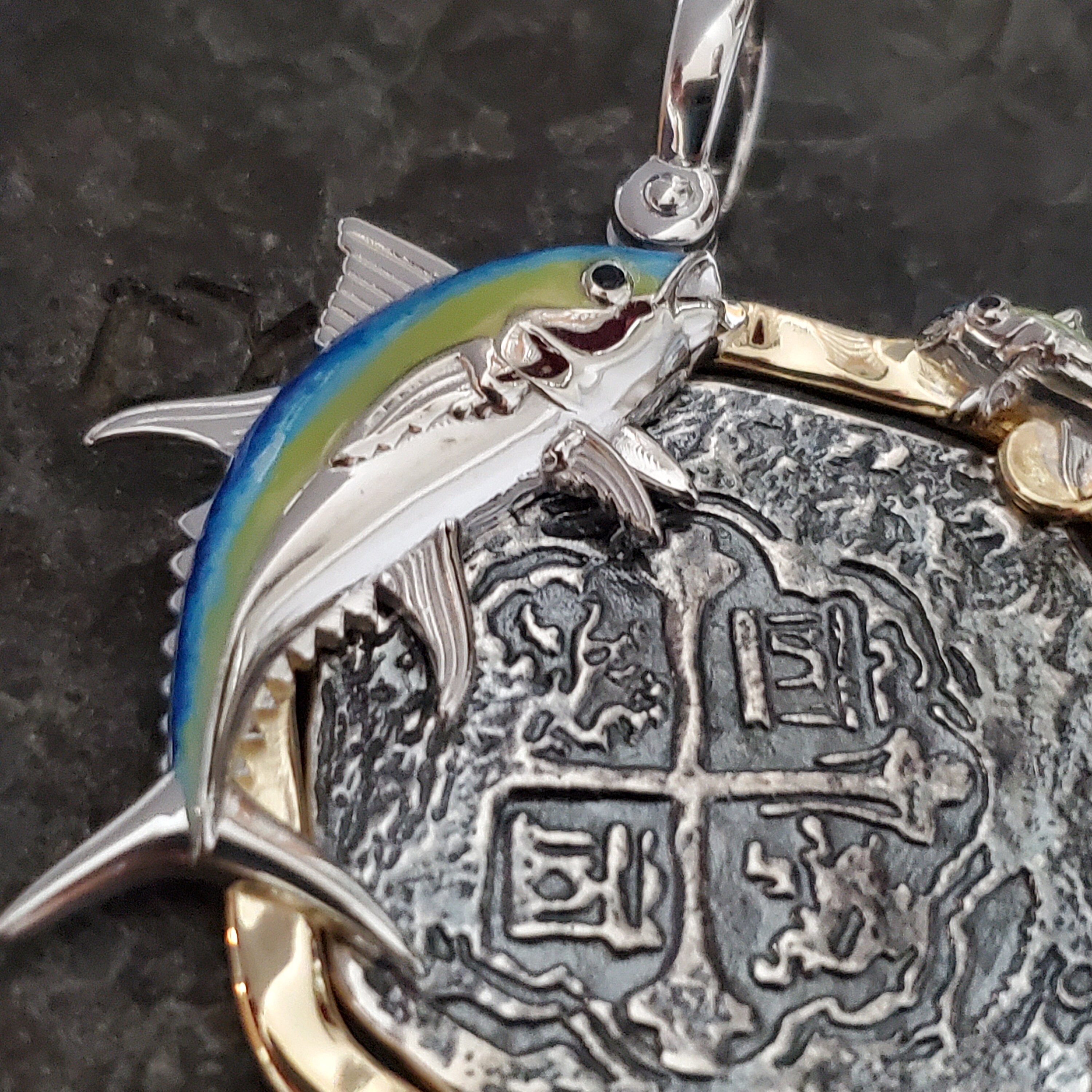 BIG Atocha Coin With Tuna Pendant - Etsy