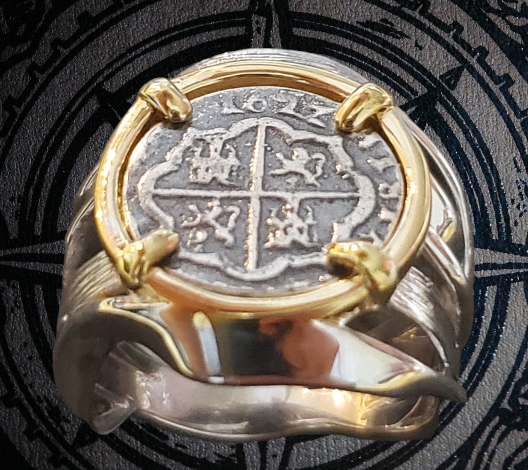 Atocha Silver and 14kt Vermeil Ring Shipwreck Sunken Treasure Coin ...