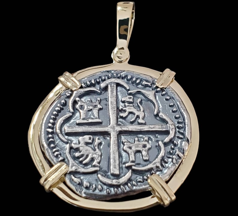 Atocha Silver Coin With 14kt Gold Bezel Shipwreck Sunken Treasure - Etsy