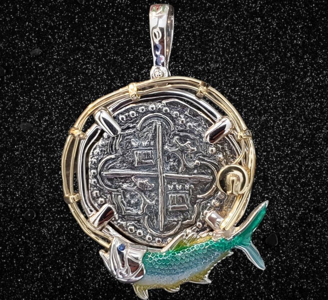 Atocha Fishing Tarpon Coin Pendant Sunken Treasure - Etsy