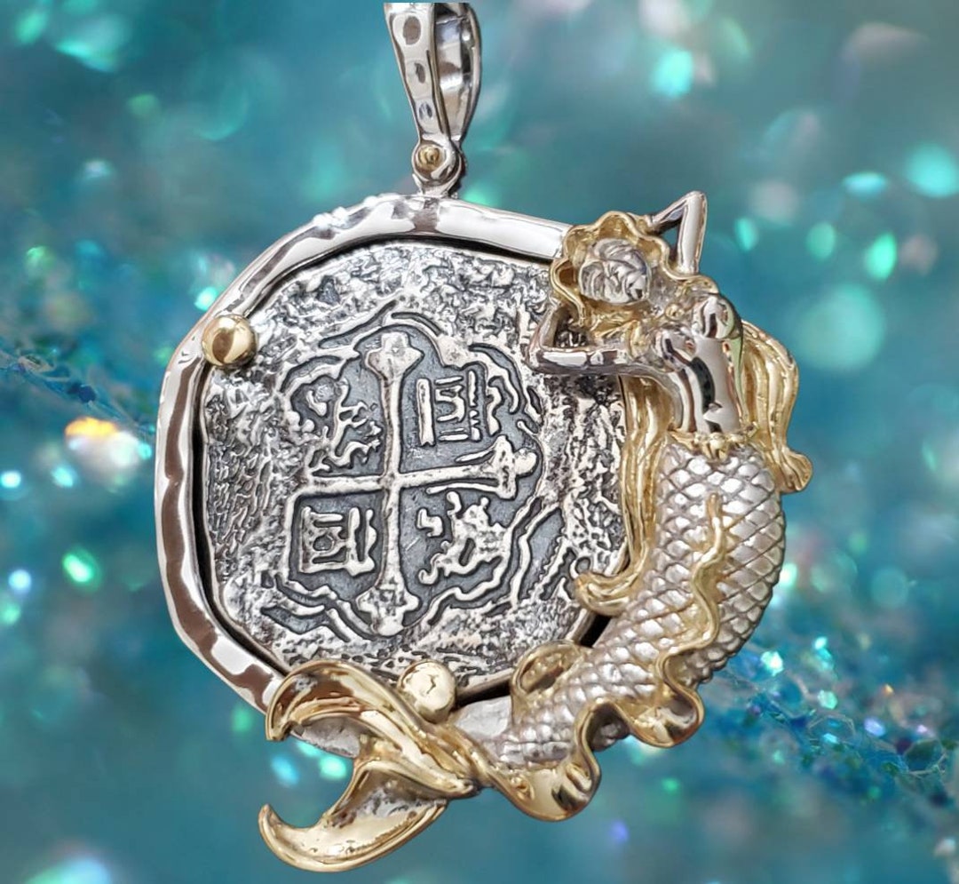 Atocha Pendant With Mermaid Coin Shipwreck Treasure - Etsy