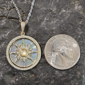 Stunning Sun Pendant Sterling Silver With Natural Shell - Etsy