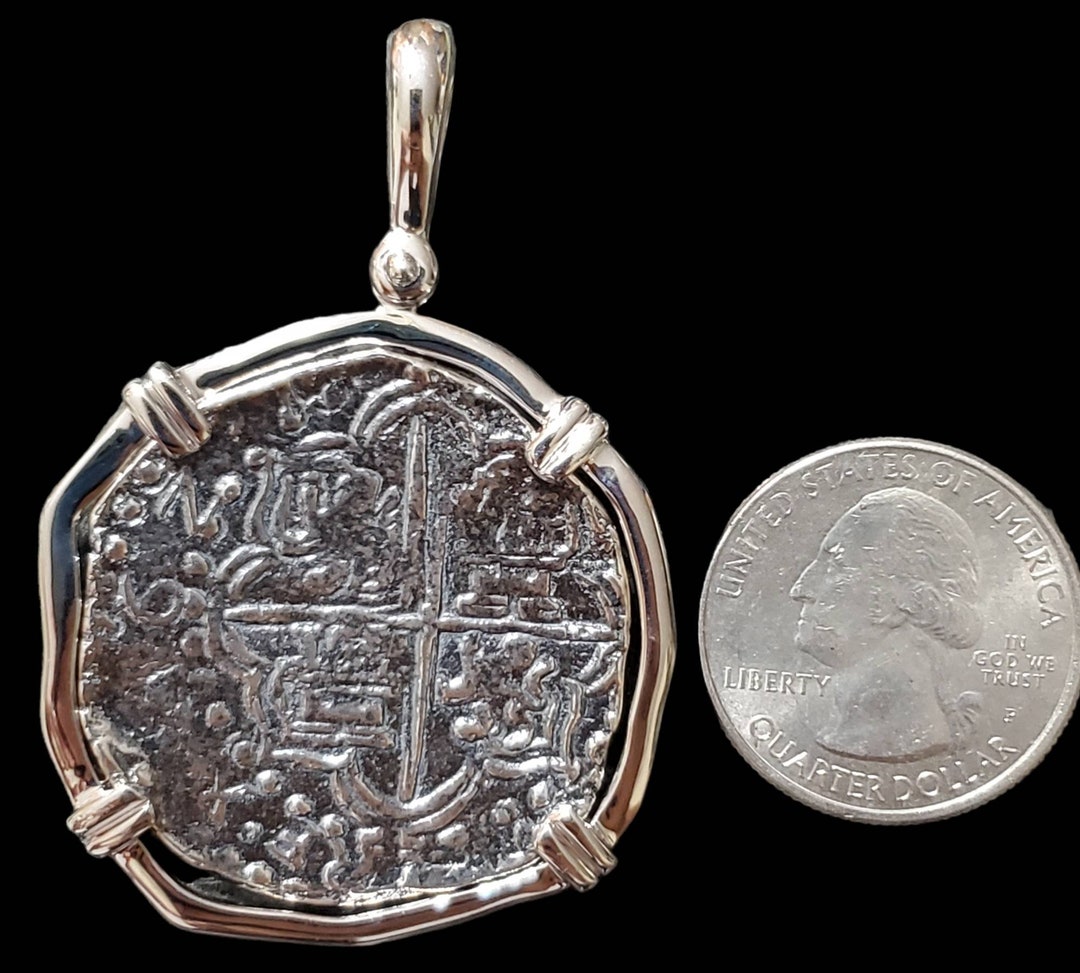 Large Atocha Silver Coin Pendant - Etsy
