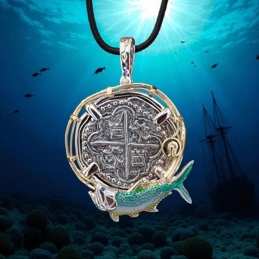 Atocha Fishing Tarpon Coin Pendant Sunken Treasure - Etsy