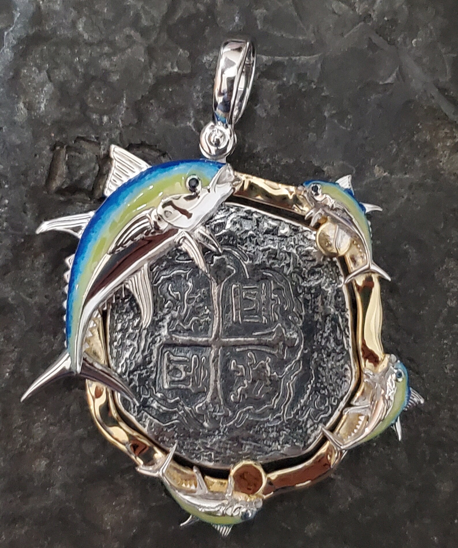 BIG Atocha Coin With Tuna Pendant - Etsy