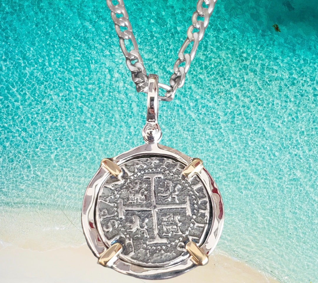 Atocha Silver Coin Pendant With Chain - Etsy