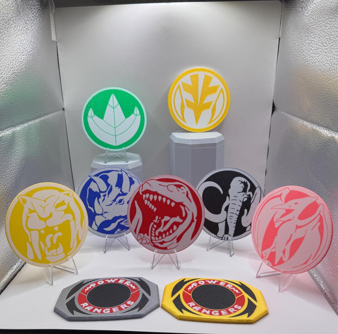 MMPR Symbol Coasters and Displays - Etsy