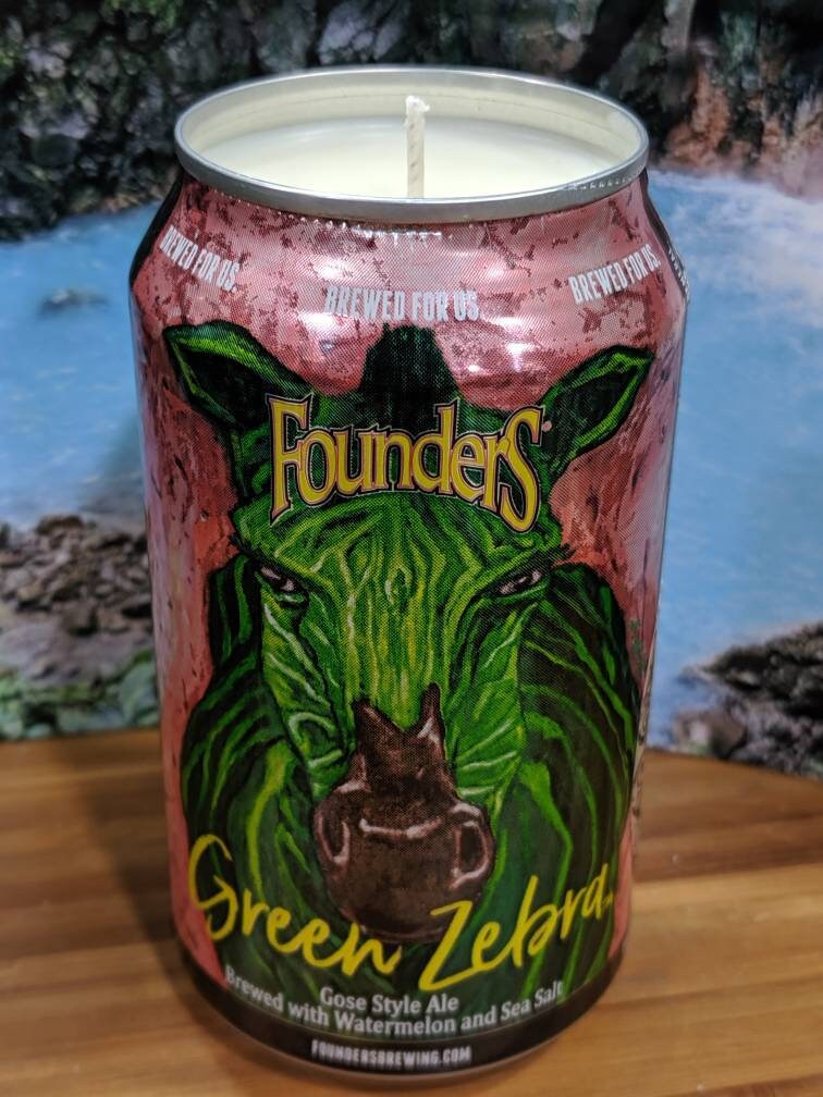 Founder's Green Zebra Beer Can Candle Choice of Scent - Etsy