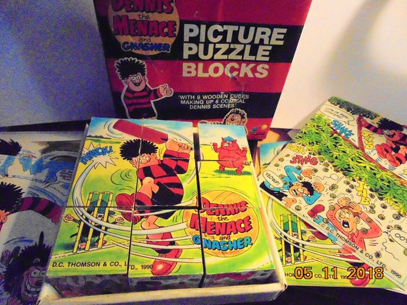 Dennis the Menace and Gnasher Picture Puzzle Blocks - Etsy