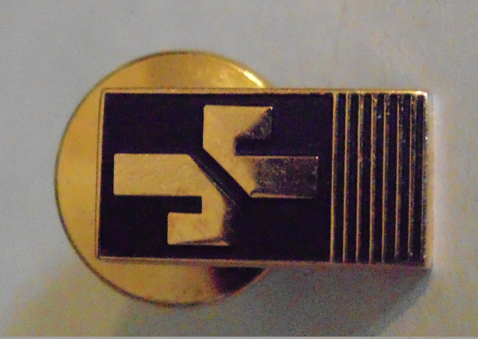 JJ tie pin tack or lapel pin 14k gold | Etsy