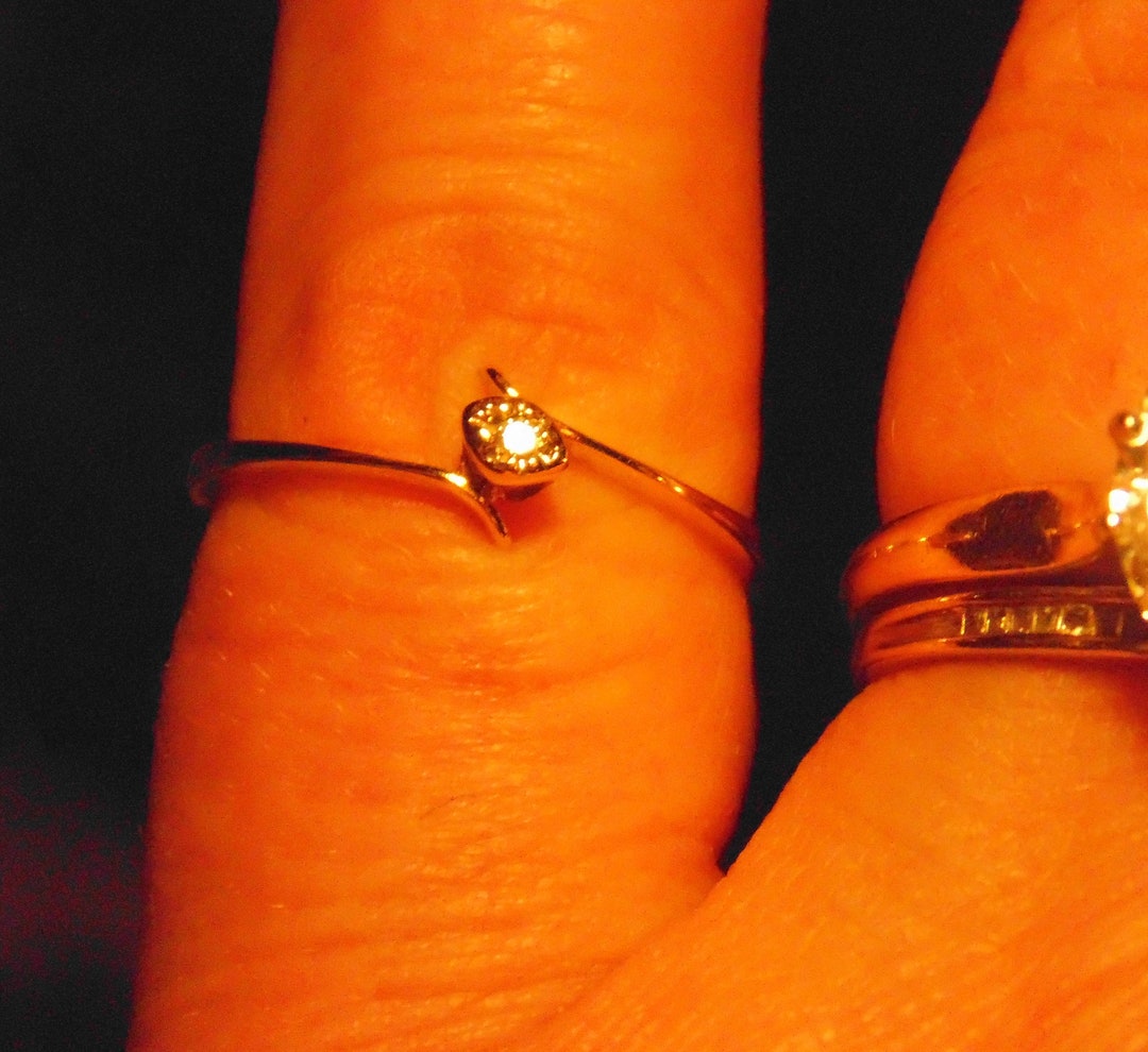 10k Yellow Gold Diamond Promise/purity/engagement Ring - Etsy