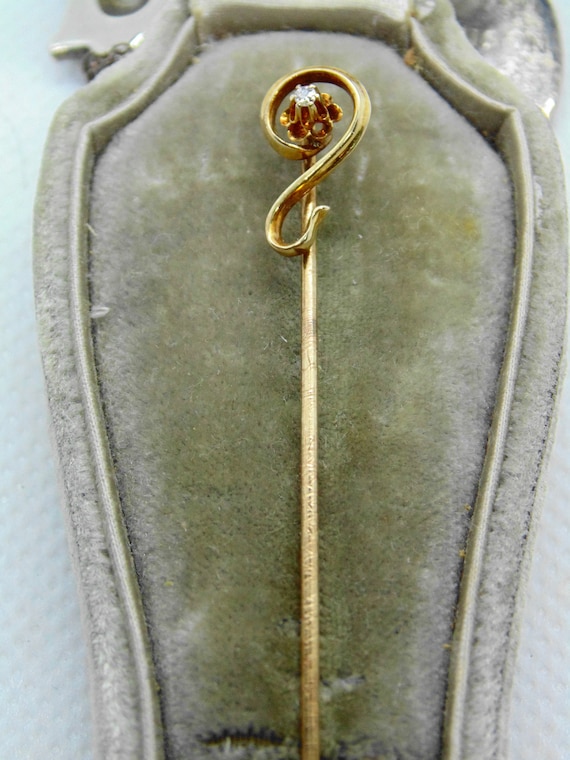 18kt Gold Flower with White Sapphire Lapel Pin | Etsy