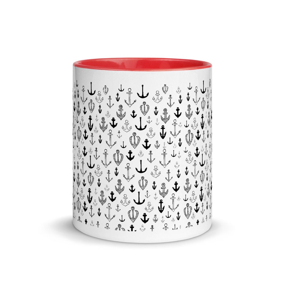 Personalized Colored Anchor Mug Anchors Coffee Cup Gifts for - Etsy