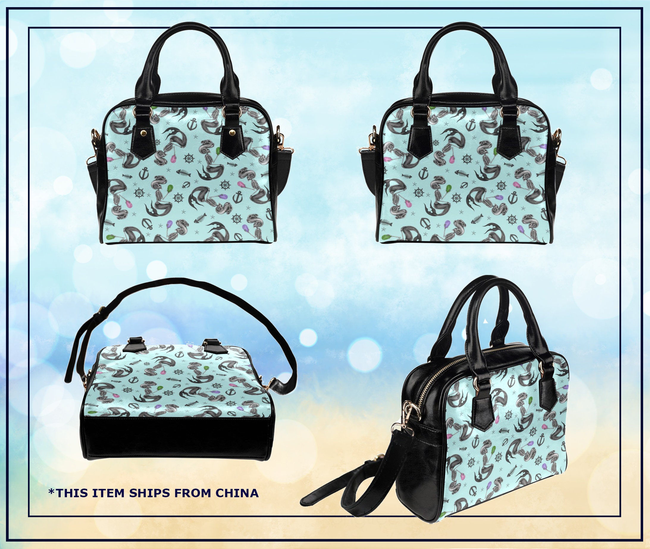 Gothic Mermaid Shoulder Handbag Mermaid Handbag Dark - Etsy