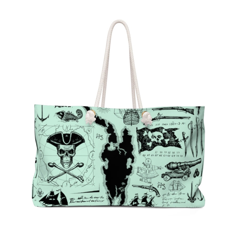 Pirate Weekender Bag Pirate Themed Beach Bag Summer Tote - Etsy