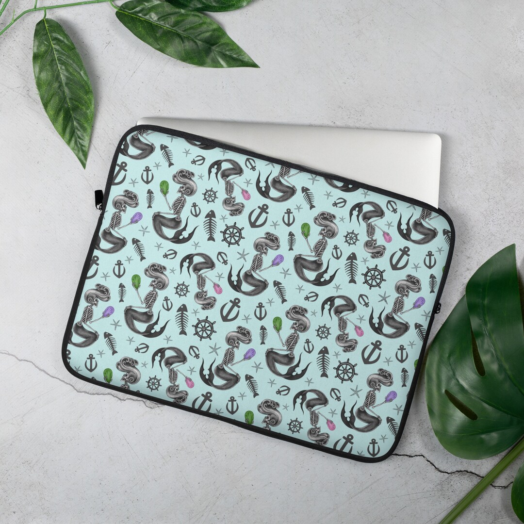 Gothic Mermaid Laptop Sleeve Tropical Laptop Sleeve Mermaid Computer ...